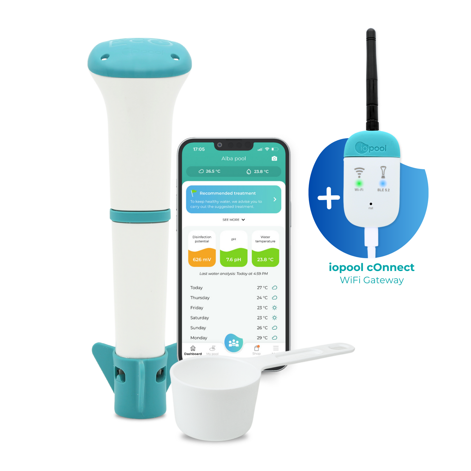 EcO Start - Smart Pool Monitor - Works in Pools, Hot tubs and spas – iopool